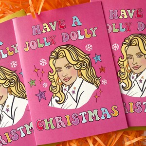 Dolly Parton Jolly Dolly Christmas Card, Fun, Bright, Funny Christmas ...