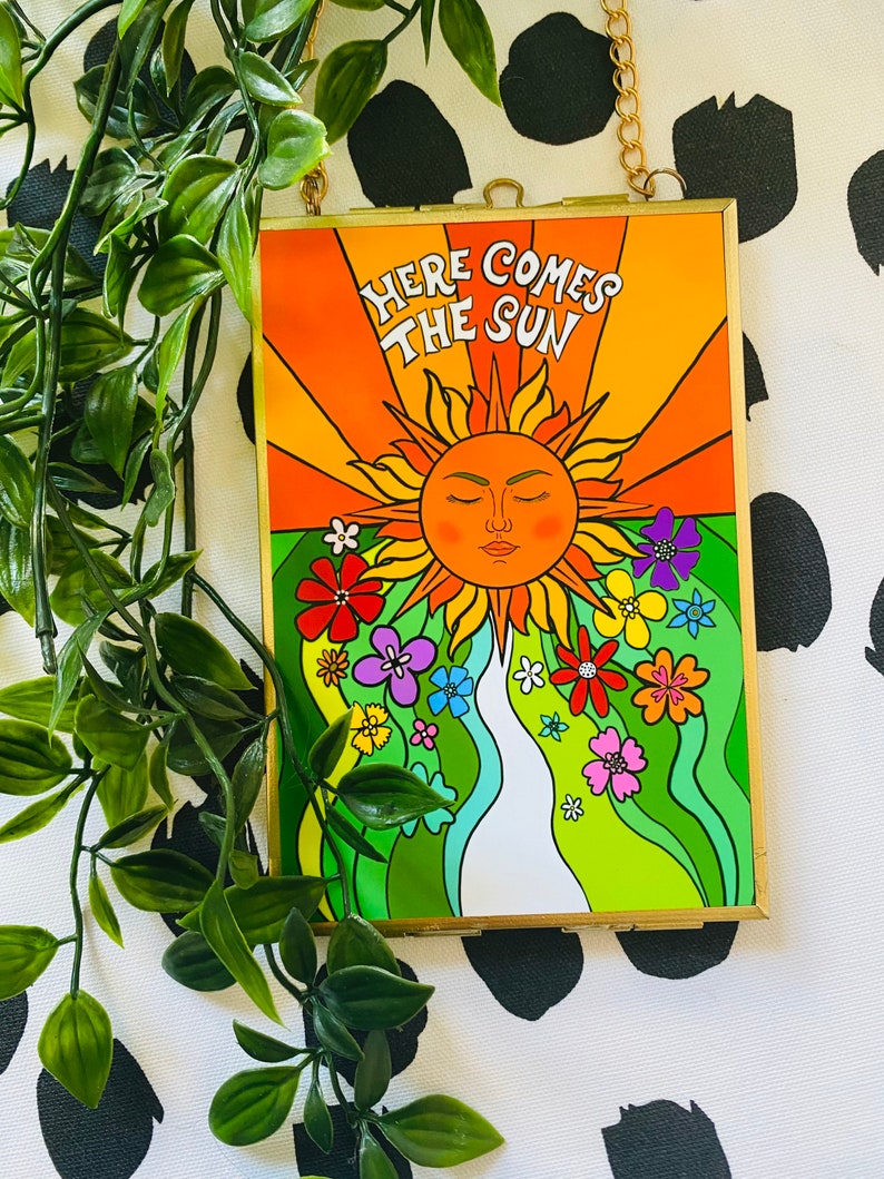 The Beatles Here Comes the Sun Art Print Retro Wall Art - Etsy