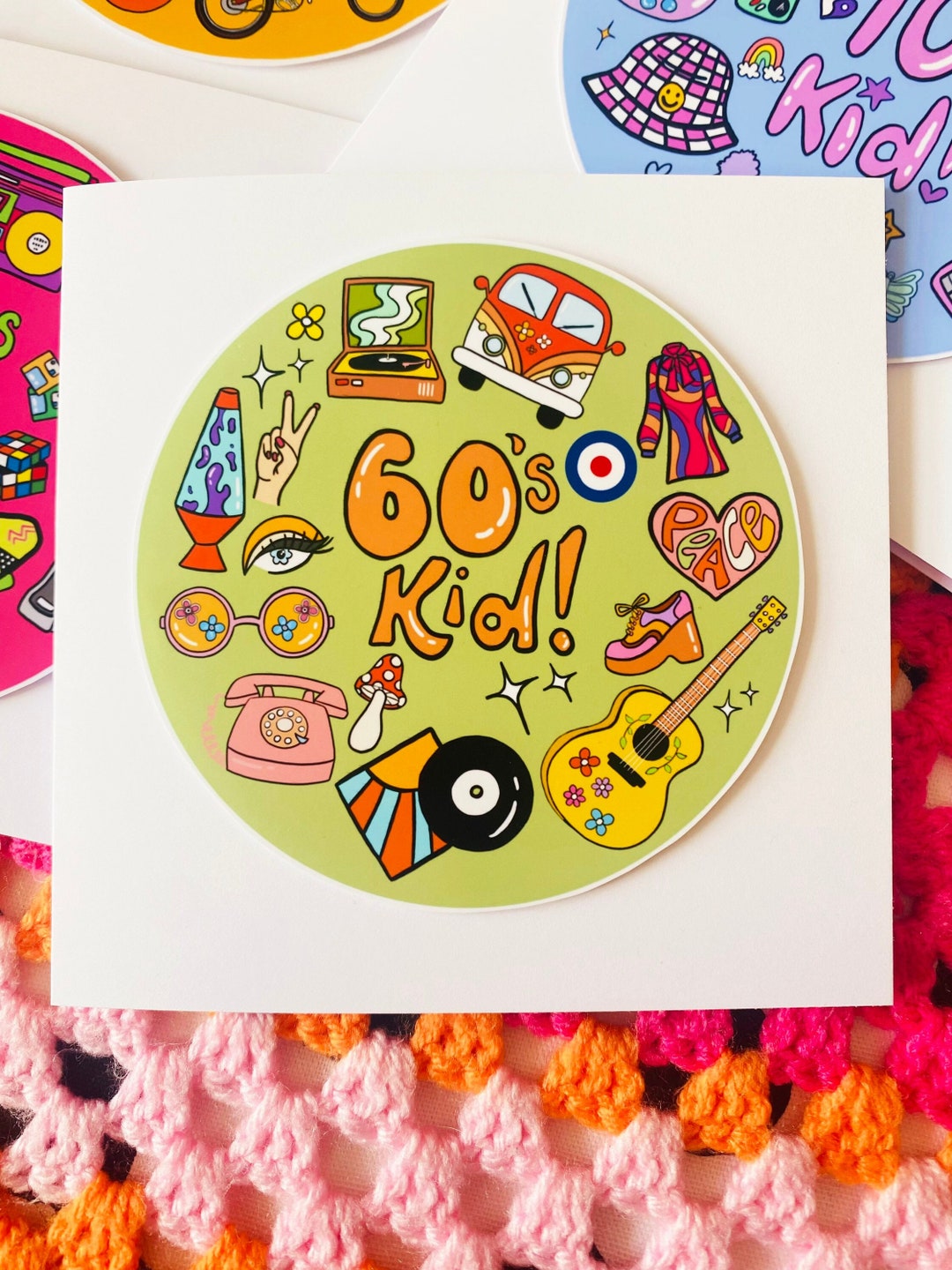 60's Kid Birthday Card, Born in the 60s Nostalgia, 60's Birthday Party ...