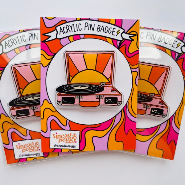 Record Player Pin - Etsy