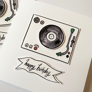 Birthday Record Player Card | DJ Card |music Lover Gifts | Music ...