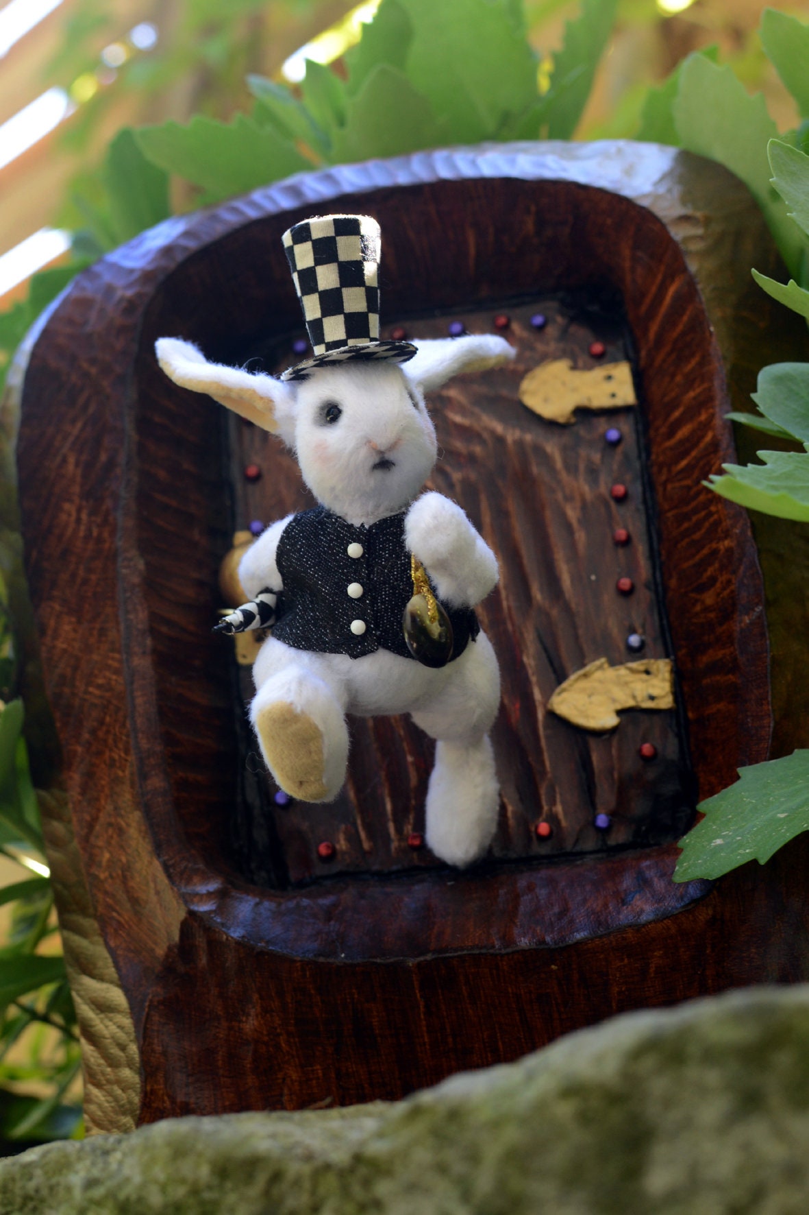 Ooak Alice in Wonderland Artist Teddy WHITE RABBIT Art Teddy Hase ...