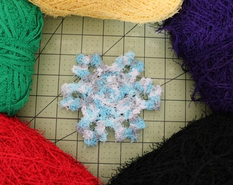 Christmas Snowflake Cluster Dishcloth Crochet Pattern - Etsy