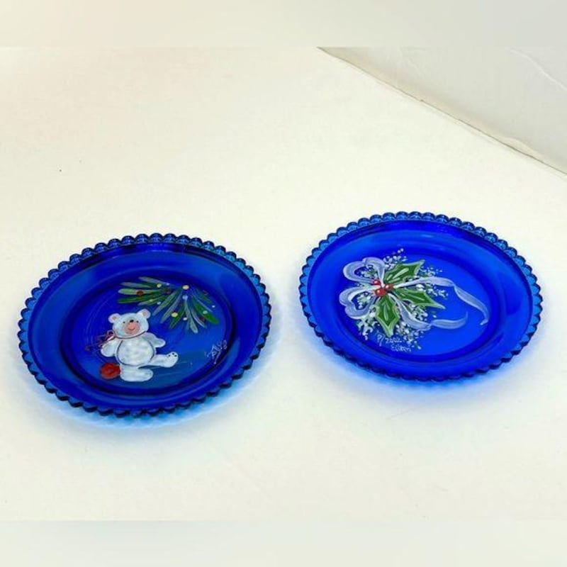 Pressed Glass Cup Plate - Etsy