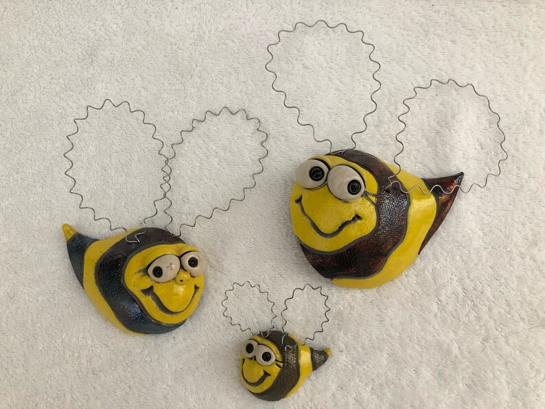 Whimsical Happy Bee Family Raku - Etsy