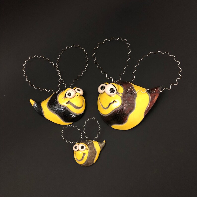 Whimsical Happy Bee Family Raku - Etsy