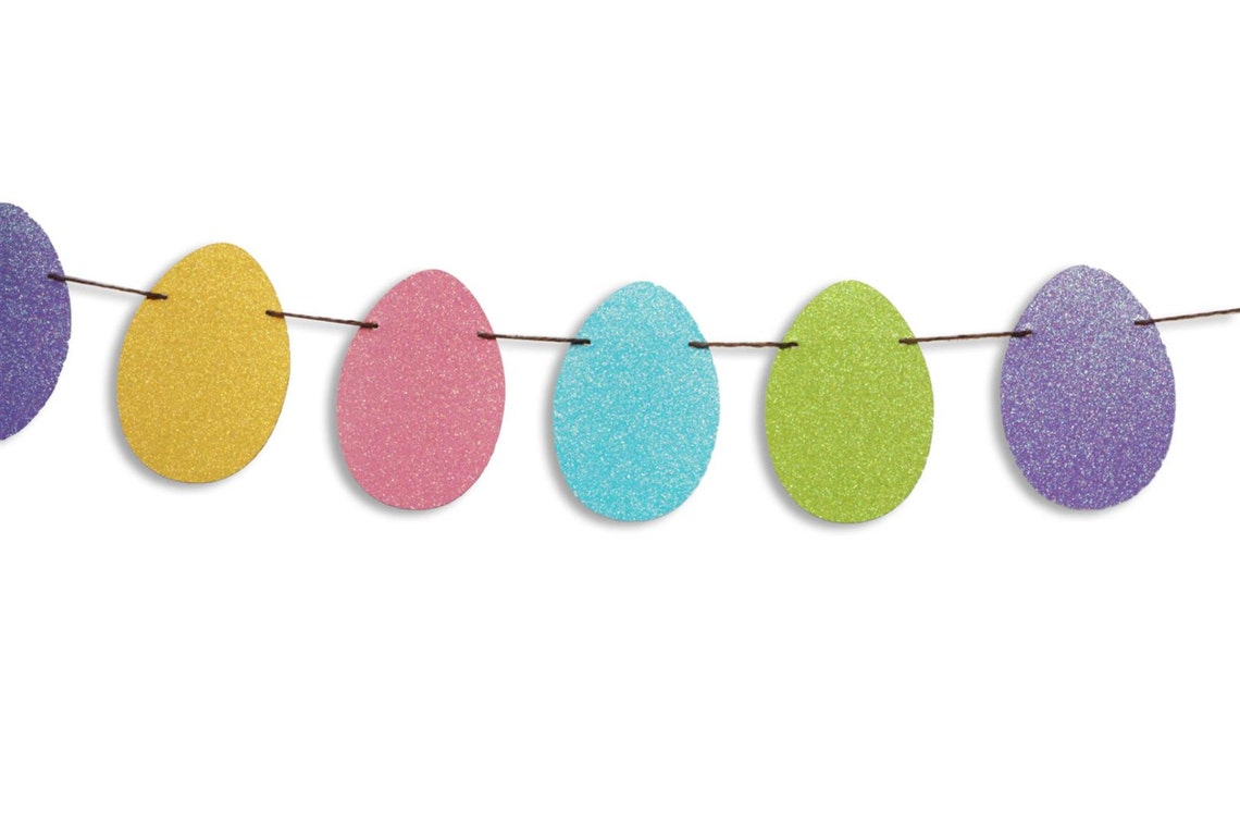 Easter Egg Garland Easter Egg Banner Easter Decoration - Etsy