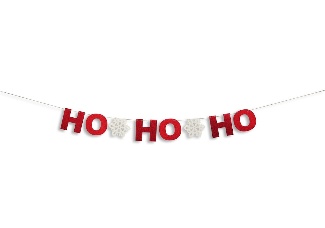 HO HO HO Banner Holiday Banner Christmas Decoration - Etsy