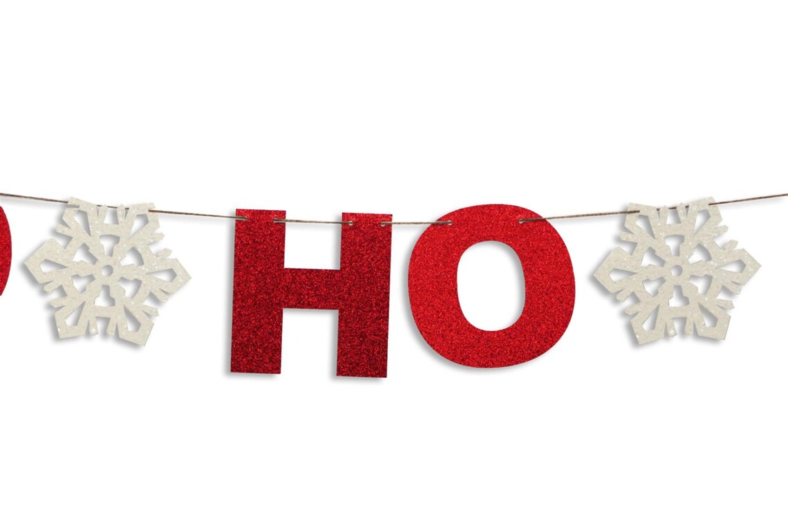 HO HO HO Banner Holiday Banner Christmas Decoration - Etsy