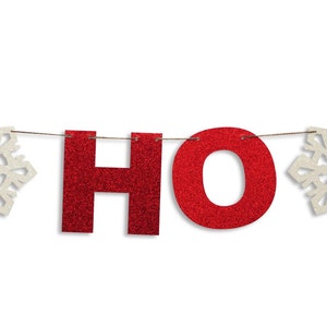 HO HO HO Banner, Holiday Banner, Christmas Decoration, Christmas ...