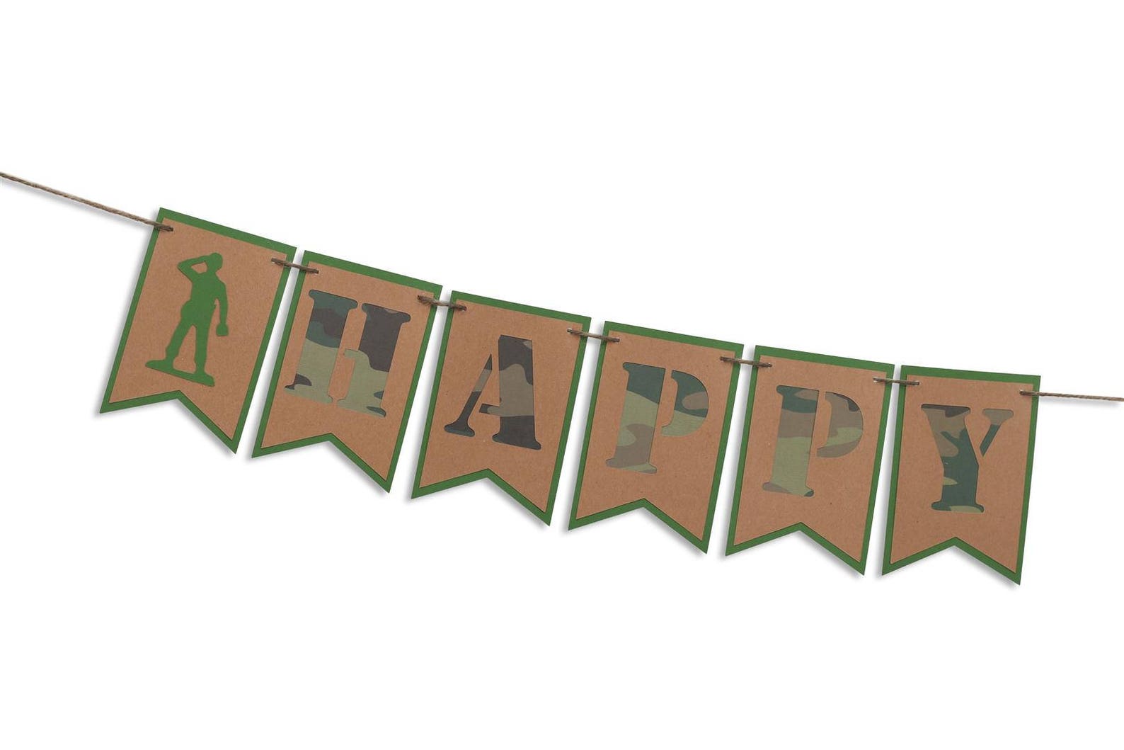 Army Themed Happy Birthday Banner Army Birthday Party Camo - Etsy