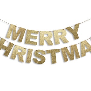 MERRY CHRISTMAS Garland, Merry Christmas Banner, Holiday Banner ...