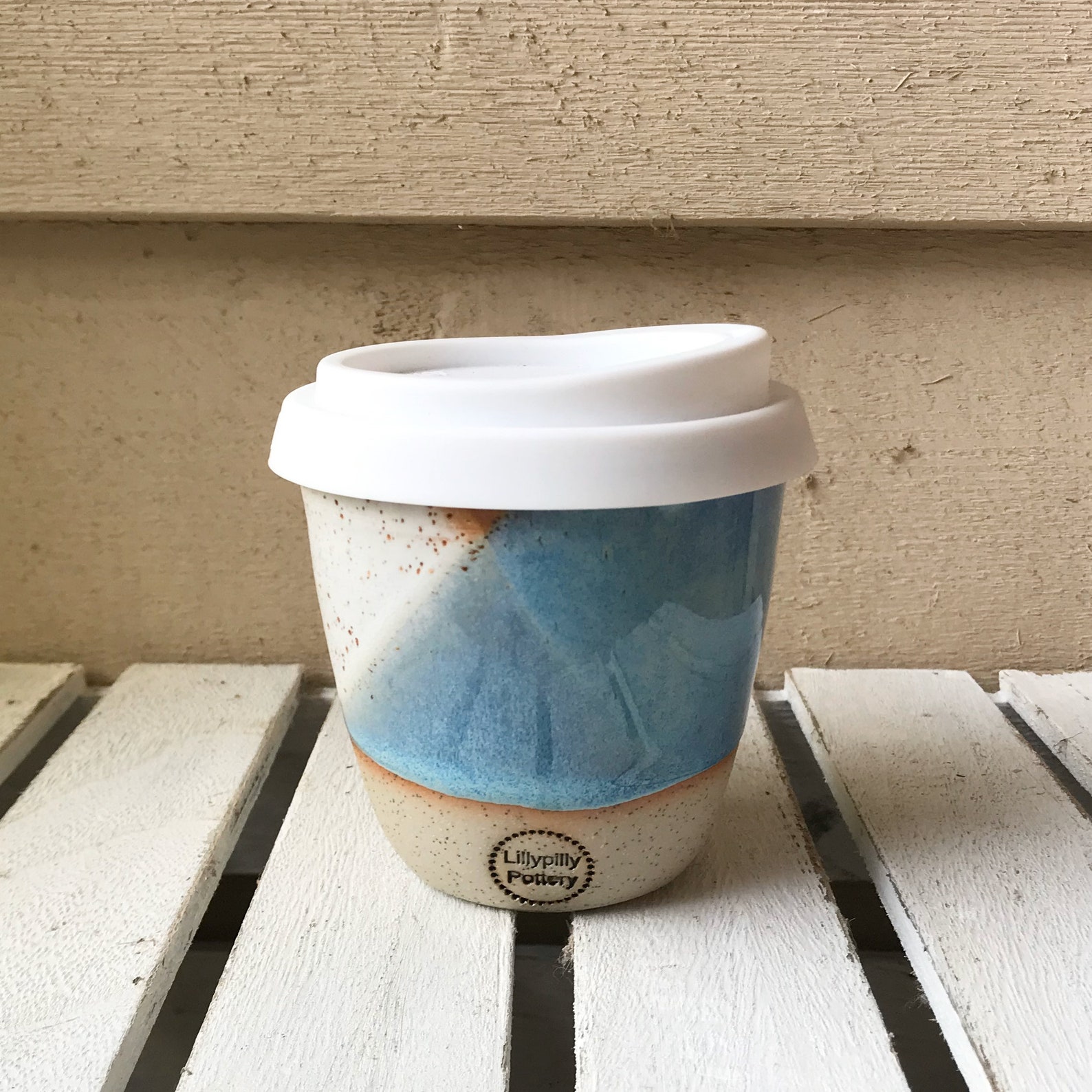 Handmade Ceramic Keep Cup/tumbler Geometrix Design in White - Etsy ...