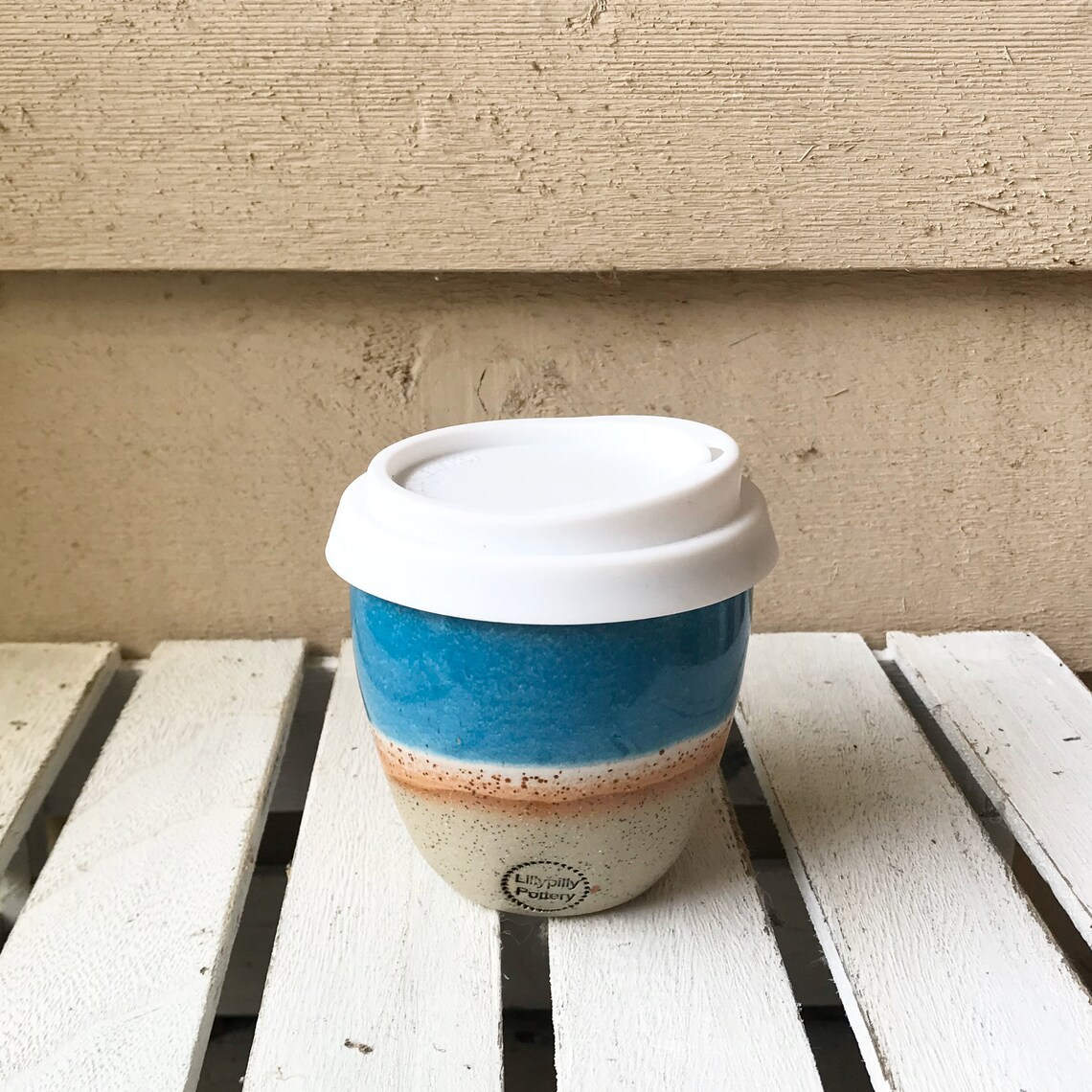 Handmade Ceramic Keep Cup/tumbler -blue and White - Made in Melbourne ...