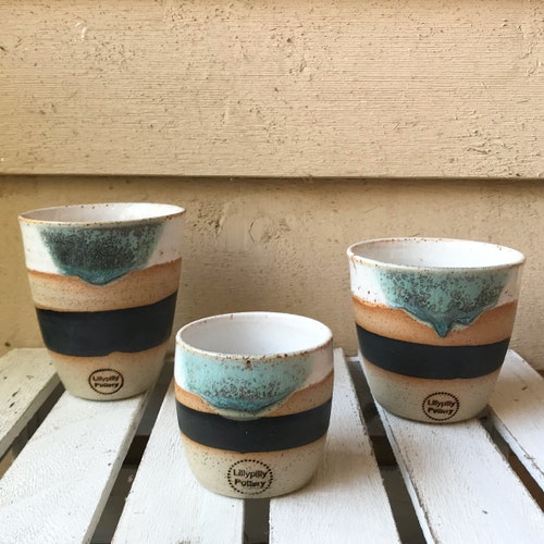 Handmade Ceramic Keep Cup/tumbler blue and White Made in - Etsy Australia