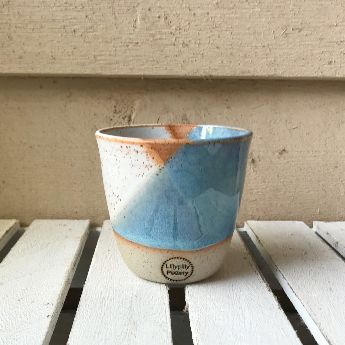 Handmade Ceramic Keep Cup/tumbler Geometrix Design in White - Etsy ...