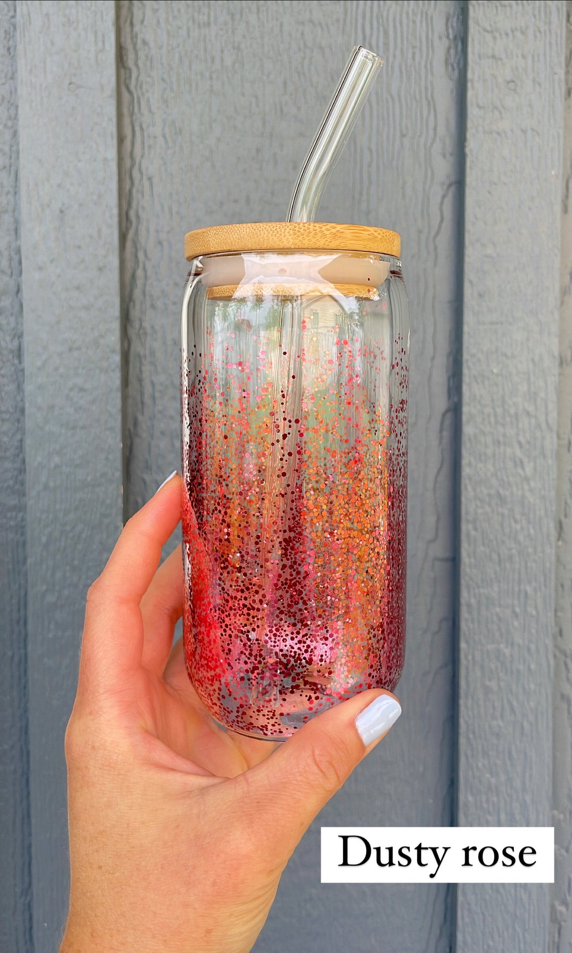 Glass Glitter Cup Tumbler Iced Coffee Cup Gift for Her - Etsy