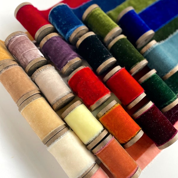Frayed Velvet Ribbon - Etsy