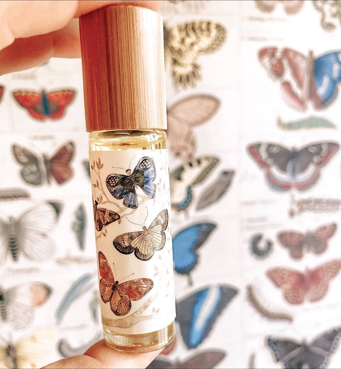 BUTTERFLY Roller Bottle Label - Etsy