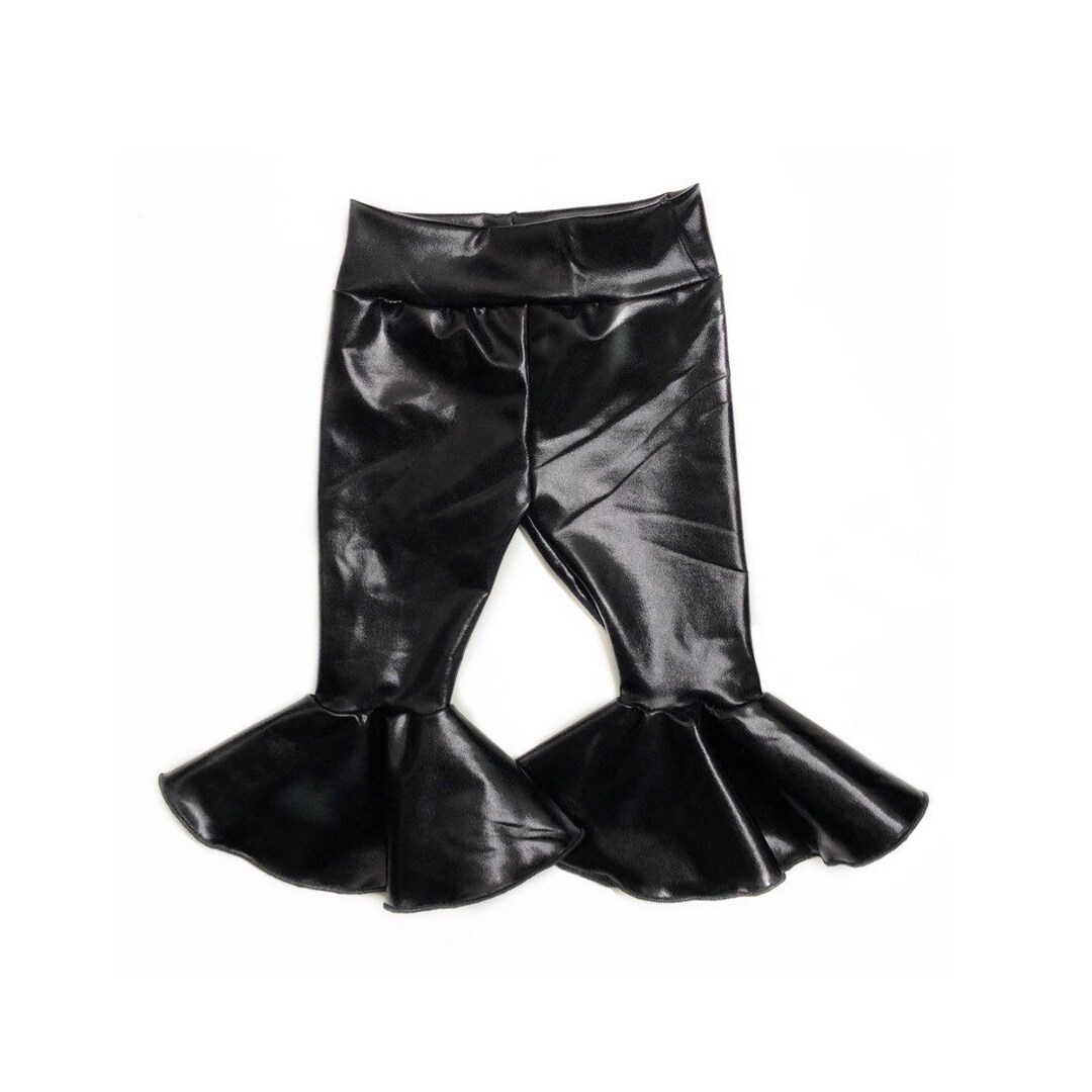 Black Bell Bottoms (metallic Bell Bottoms, Toddler Bell Bottoms, Kids ...