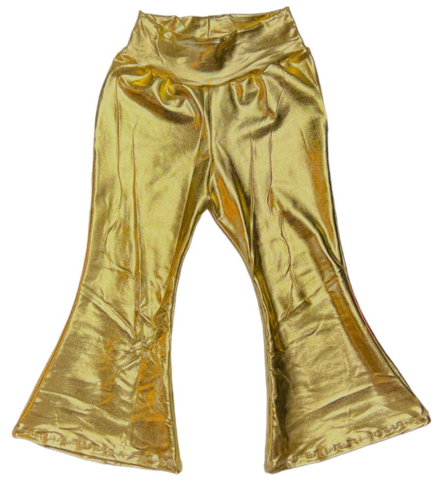 Metallic Bell Bottoms (baby Bell Bottoms, Toddler Bell Bottoms, Kids ...