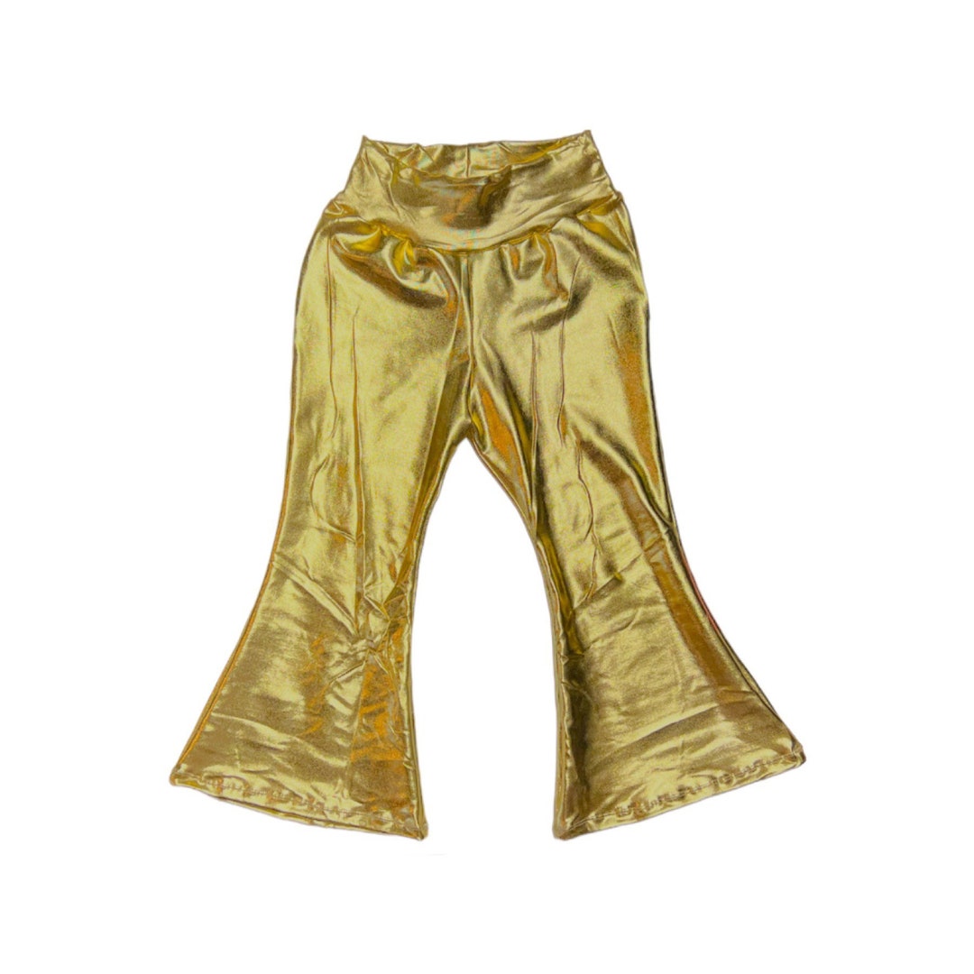 Gold Bell Bottoms (metallic Bell Bottom, Baby Bell Bottoms, Toddler ...