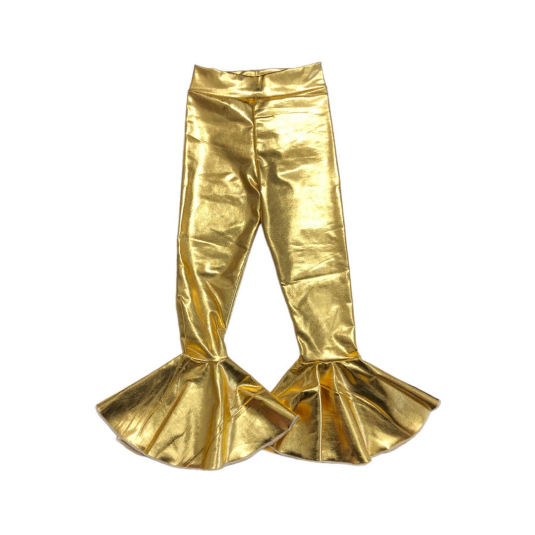 Gold Bell Bottoms (metallic Bell Bottoms, Toddler Bell Bottoms, Kids ...