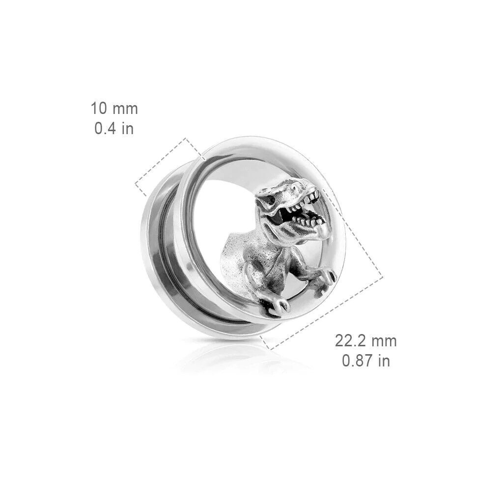 3D T-rex Dinosaur Plugs: Handmade Resin Ear Gauges - Etsy