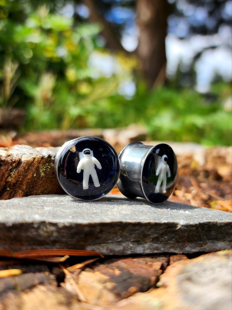 Deep Space Plugs, Galaxy Ear Gauges, Astronaut - Etsy UK