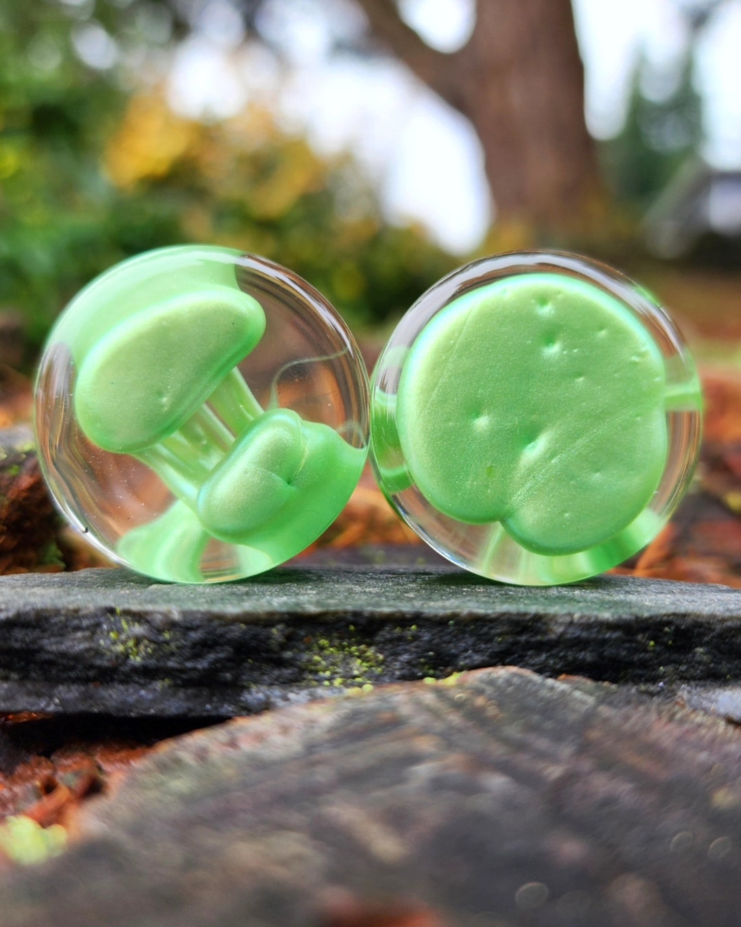 Slime Plugs, Ectoplasm Plugs, Set of Plugs, Ear Gauges, Moon Rock Plugs ...