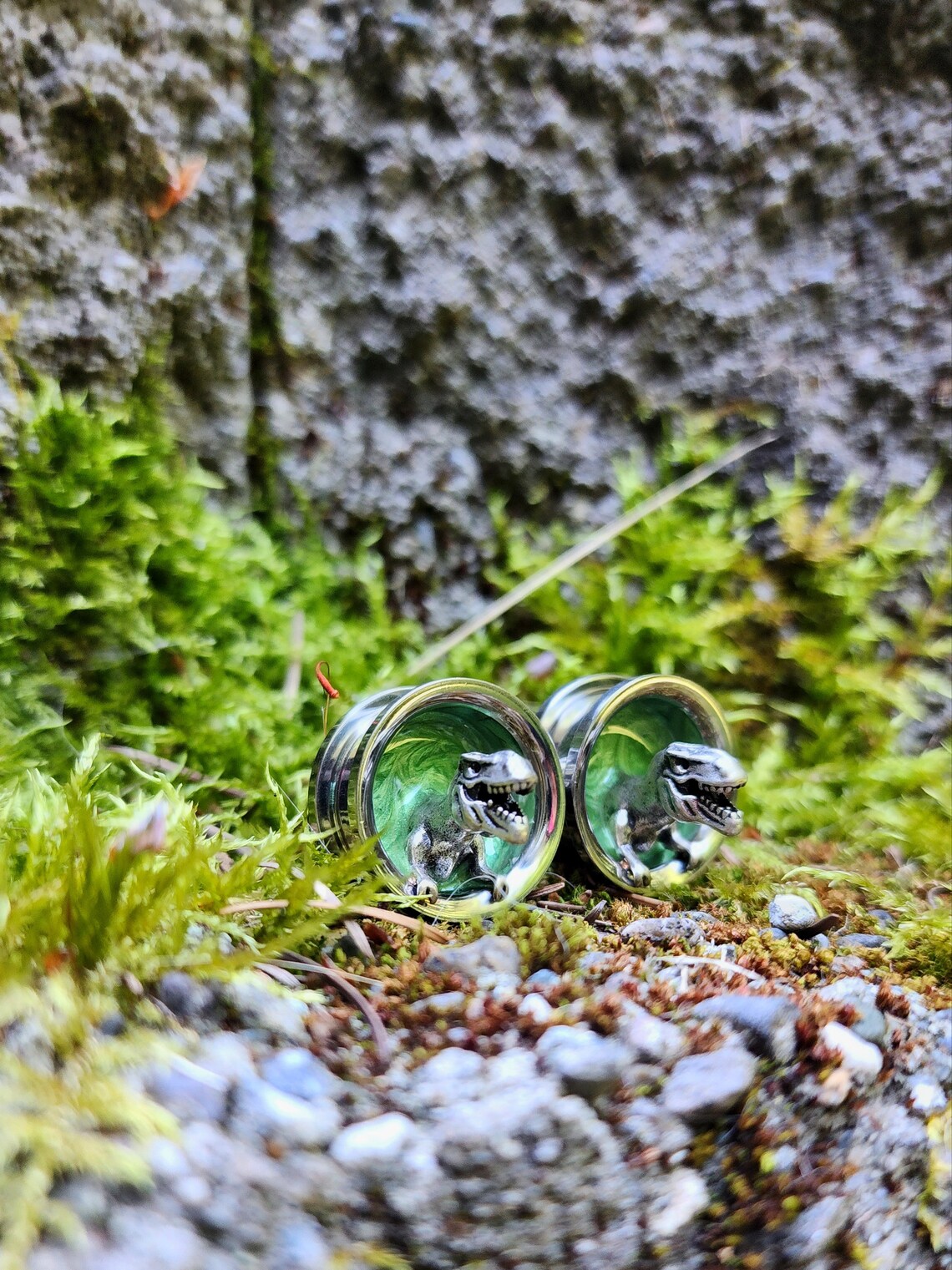 3D T-rex Dinosaur Plugs: Handmade Resin Ear Gauges - Etsy