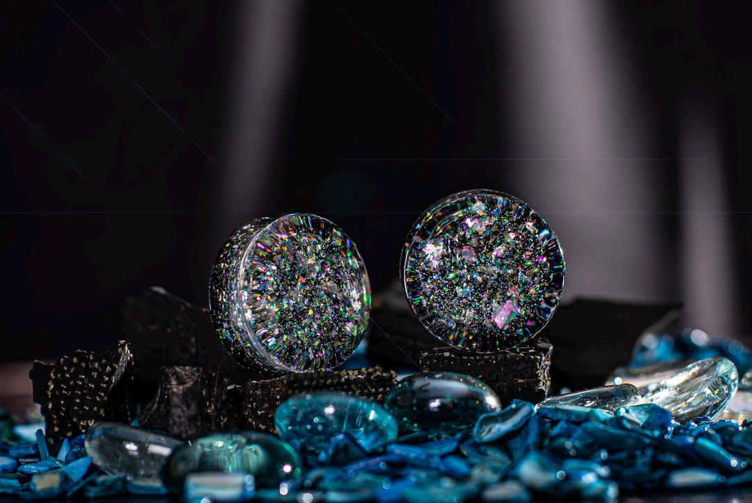 Galaxy Plugs, Iridescent Plugs, Color Shifting, Color Changing, Nebula ...