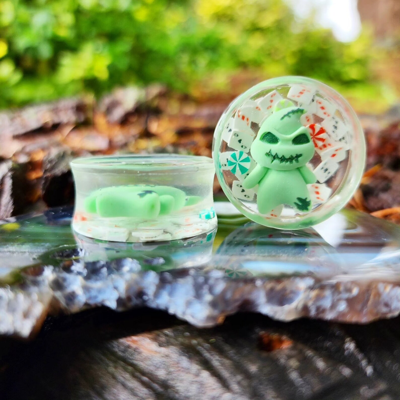 Green Monster Plugs, Oogie Boogie, Custom Resin Plugs - Etsy