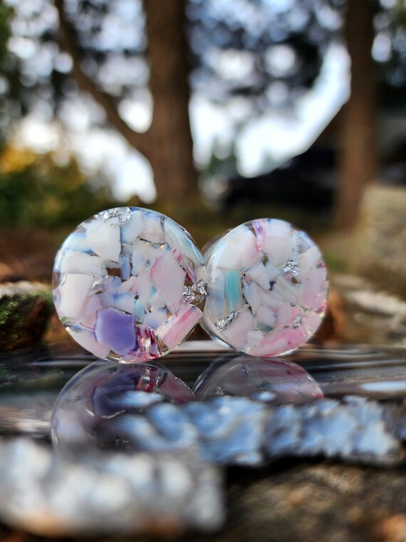 30 Mm Ear Gauges Pair Of Midnight Blue Sandstone Single Flare Plugs ...