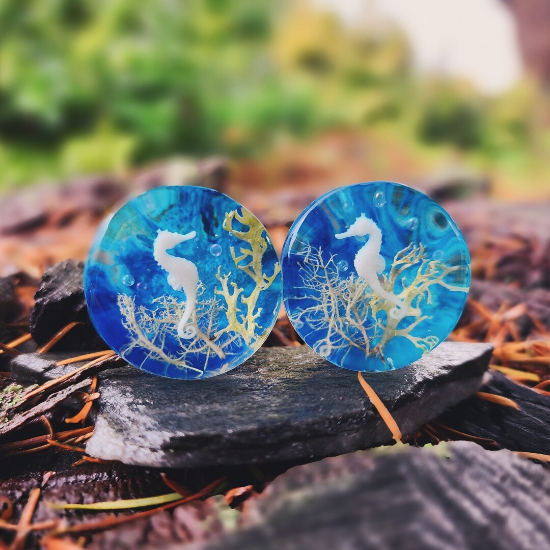Seahorse Plugs, Starfish Plugs, Under the Sea Plugs, Ocean Plugs, Ear ...