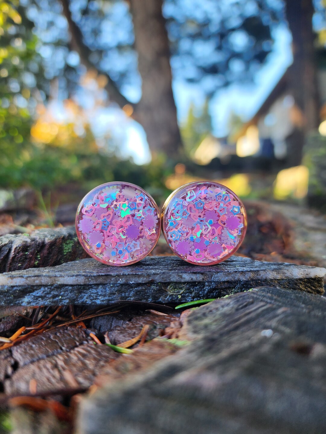 Valentinesday Plugs, Hearts, Pink, Glitter Plugs, Set of Plugs, Pastel ...