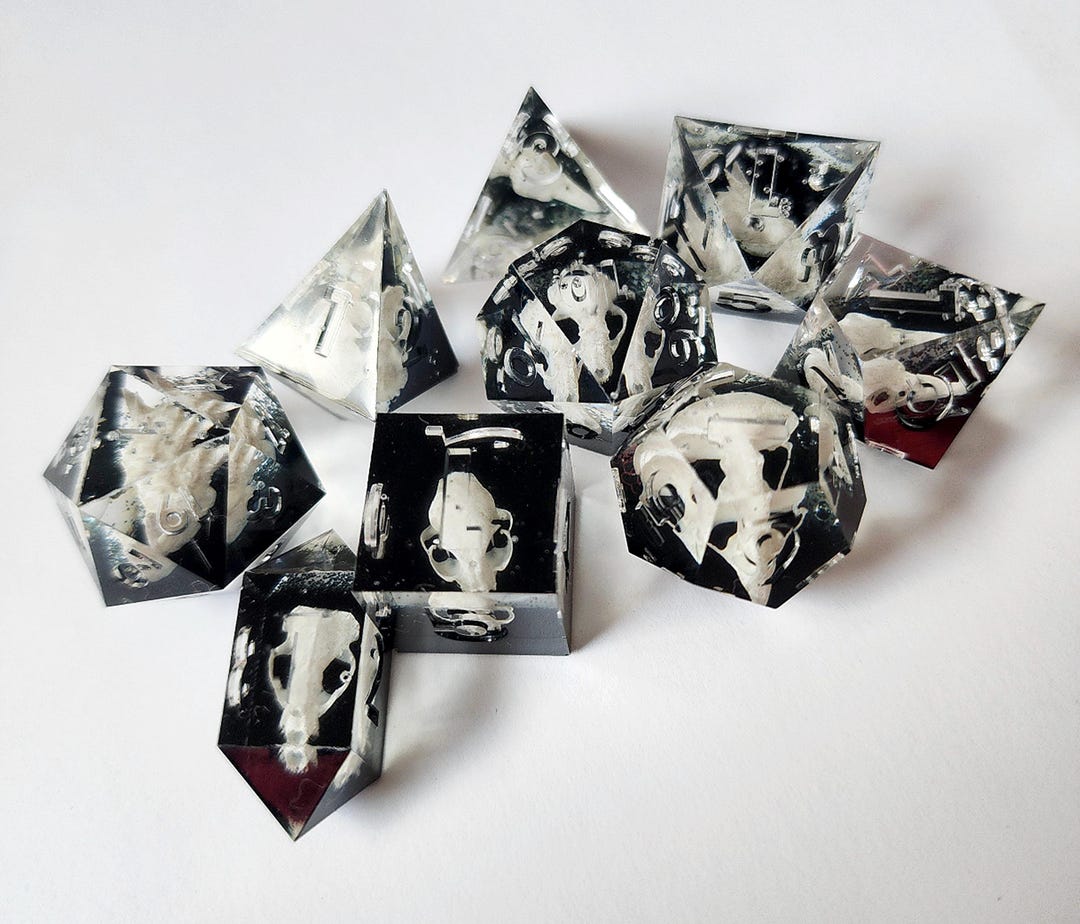 Sharp Edge DND Dice Set: Acrylic Oddities, RPG Polyhedral Dice - Etsy