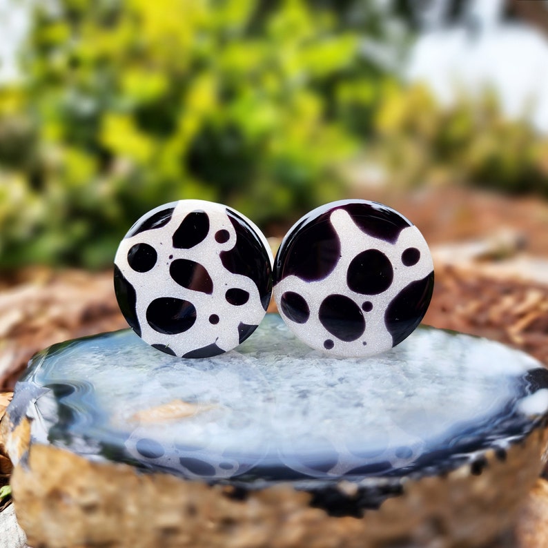 Cow Print Plugs Cow Print Animal Print Cow Plugs Set of - Etsy