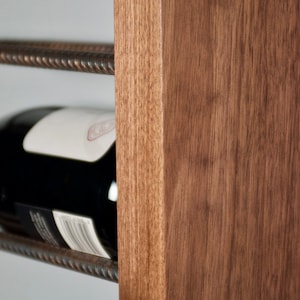 Wine Rack/wine Storage/wine Display/wine Art/wall Display/walnut/rebar ...