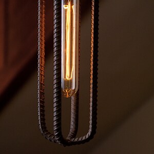 Rebar Pendant Light/accent Lighting/eclectic Style/rebar/vintage Style ...