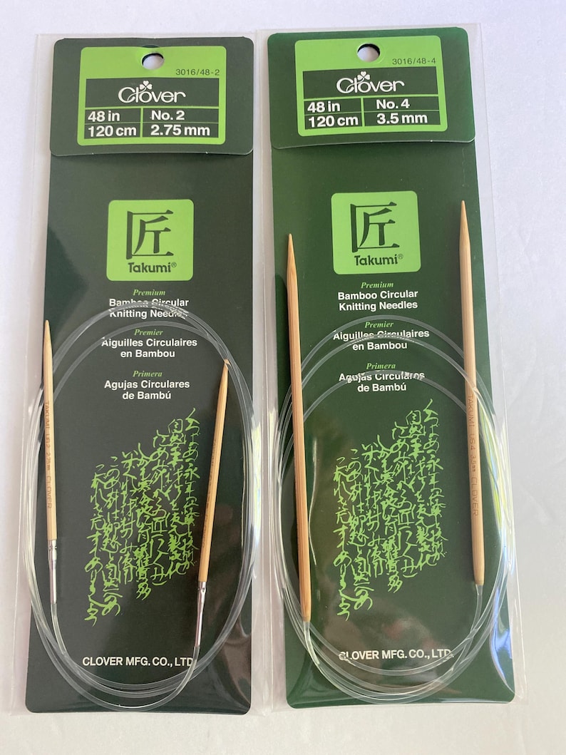 Clover Bamboo 48” Circular Knitting Needles - Etsy