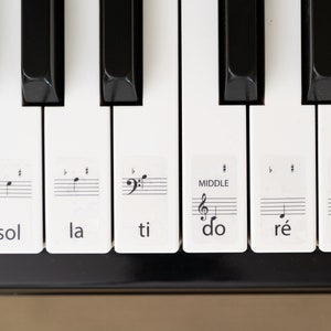 STATIC PIANO Labels SOLFEGE for All Size Pianos and Keyboards the Best ...