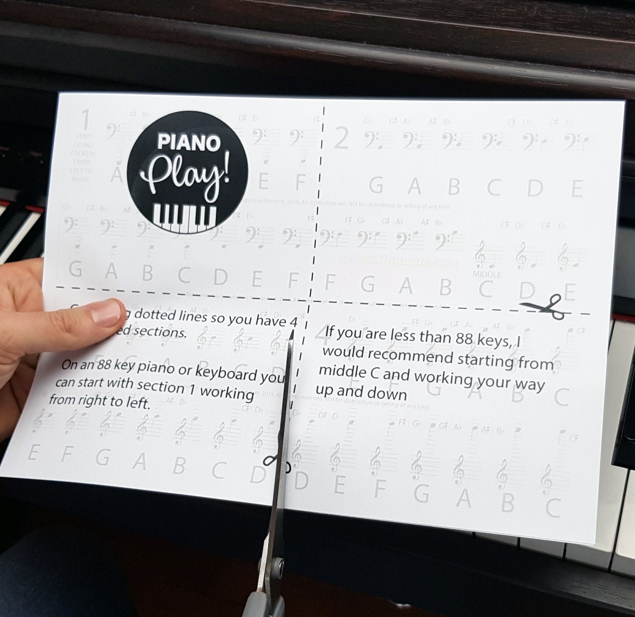 Standard Learn Piano Labels DIGTAL DOWNLOAD - Etsy