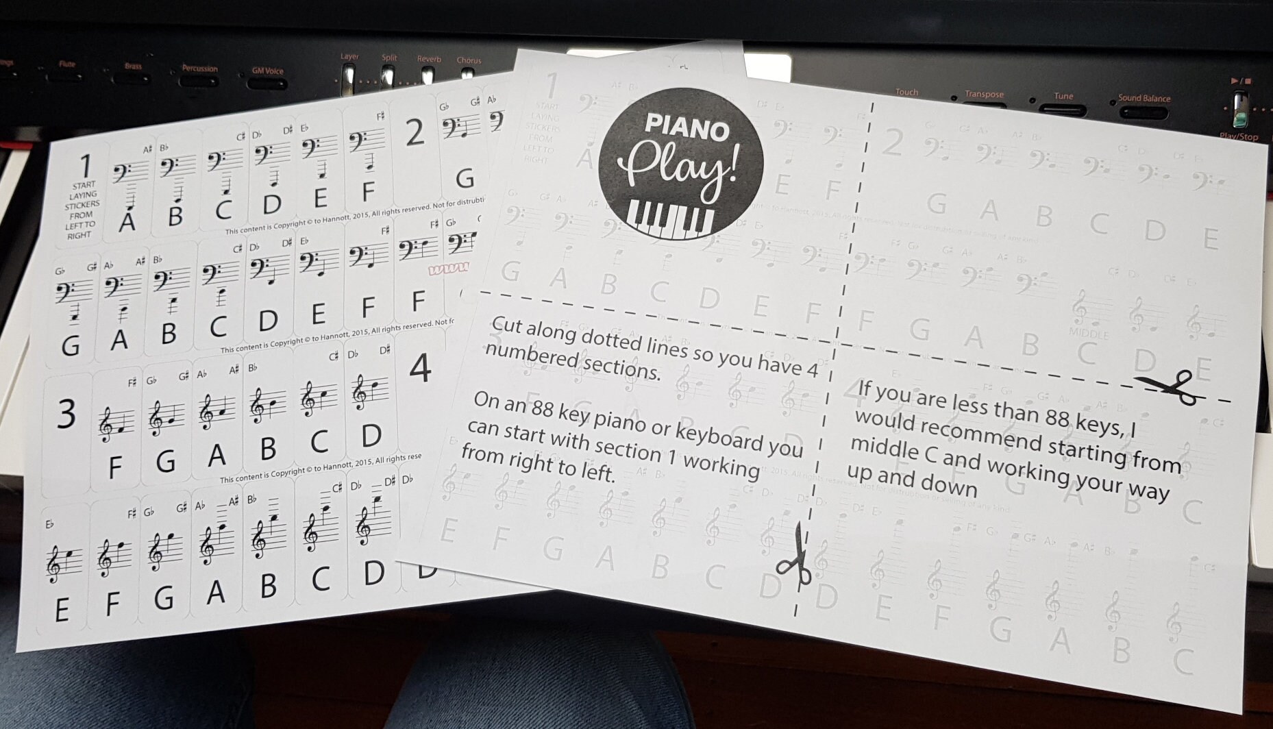 Standard Learn Piano Labels DIGTAL DOWNLOAD - Etsy