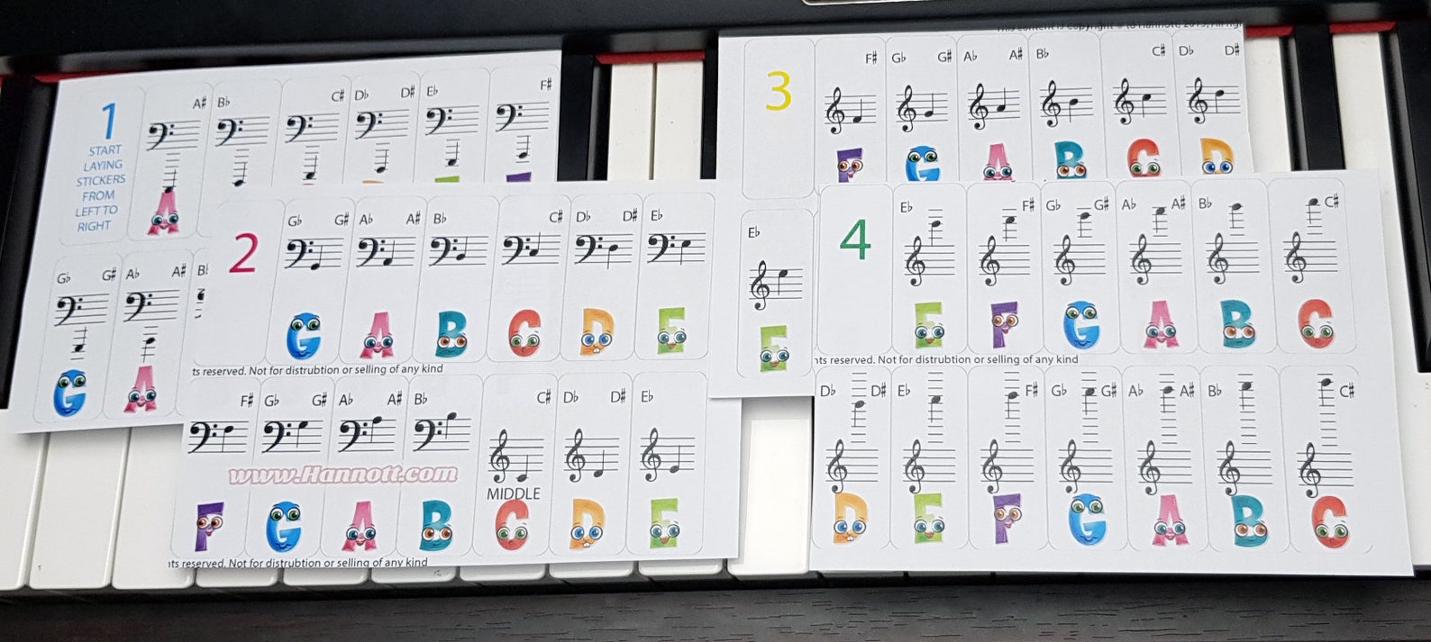 Children's Learn Piano Labels DIGTAL DOWNLOAD | Etsy