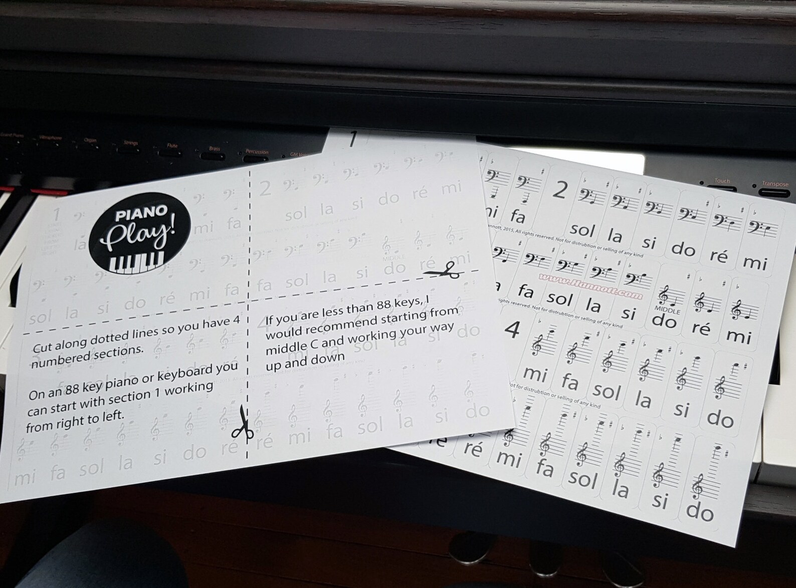 Solfège Learn Piano Labels DIGTAL DOWNLOAD - Etsy