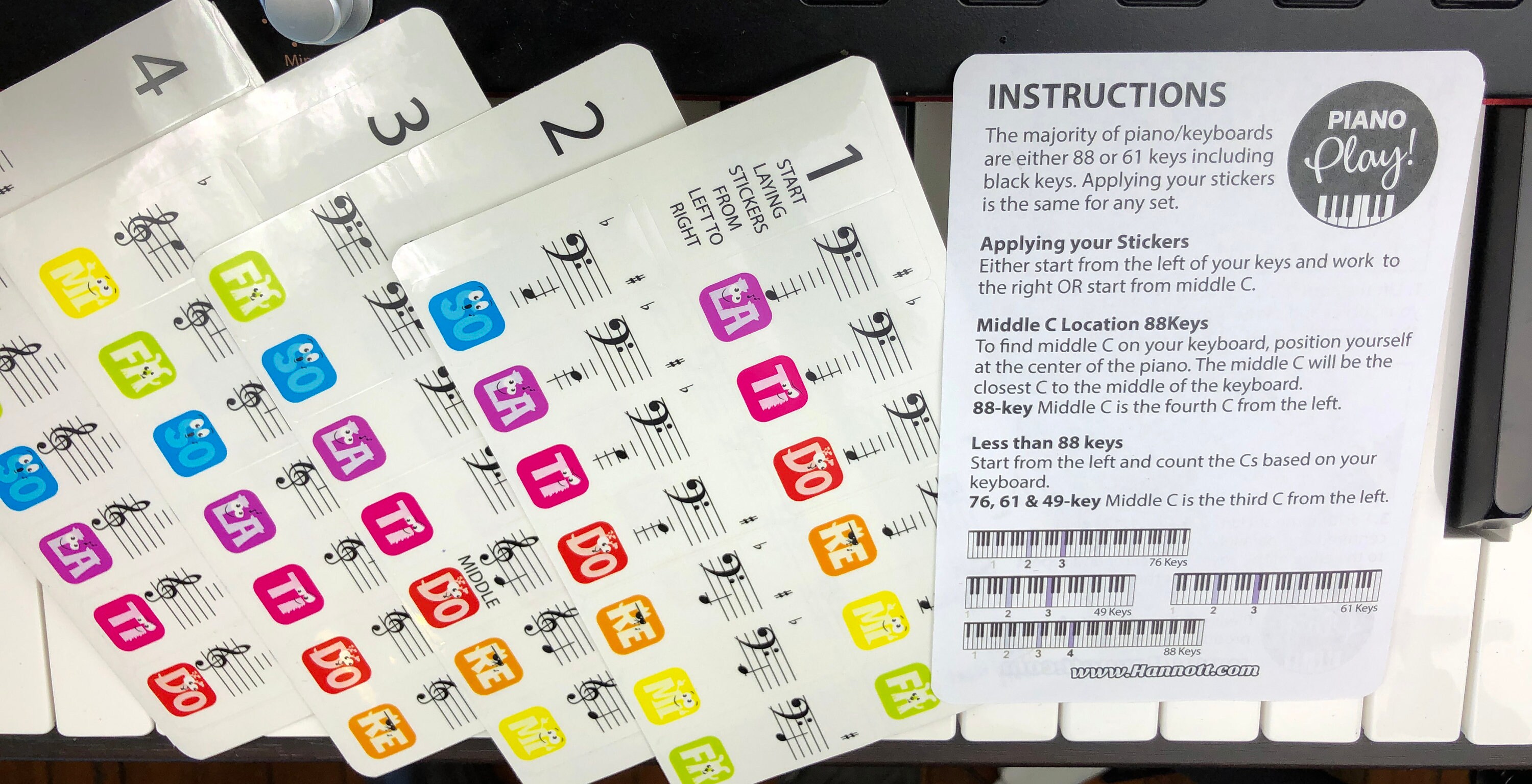 PIANO STICKERS Learn Transparent Children's Solfège - Etsy Australia