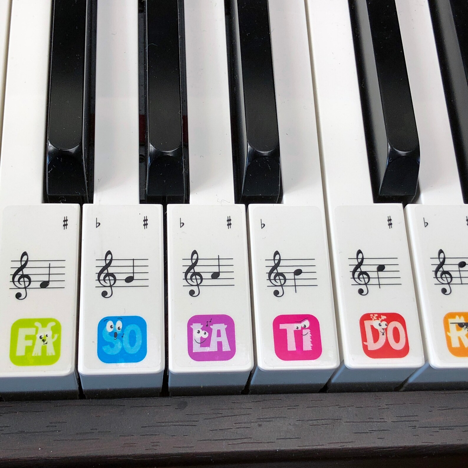PIANO STICKERS Learn Transparent Children's Solfège - Etsy Australia