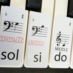 Solfège Learn Piano Labels DIGTAL DOWNLOAD - Etsy