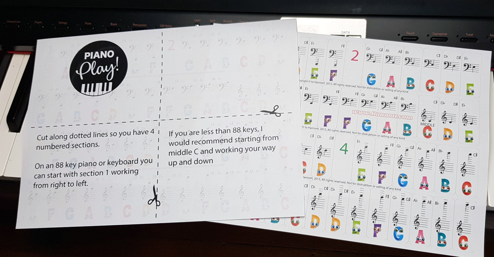 Children's Learn Piano Labels DIGTAL DOWNLOAD | Etsy